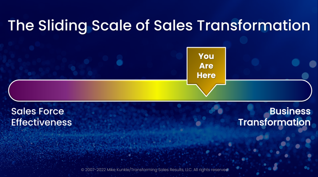 The Sliding Scale of Sales Transformation - MikeKunkle.com